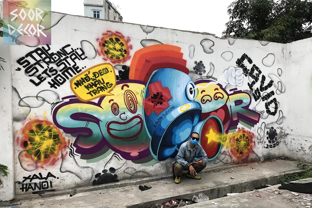 Chùm tác phẩm nghệ thuật Graffiti độc đáo với chủ đề "Chung tay đánh ...
