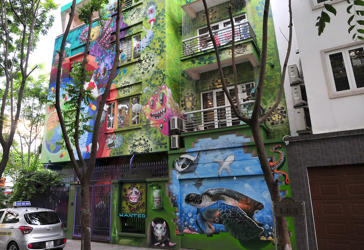 Chùm tác phẩm nghệ thuật Graffiti độc đáo với chủ đề "Chung tay đánh ...