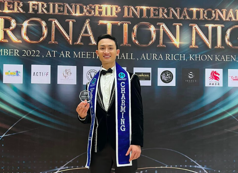 Hoàng Việt An đạt danh hiệu Mister Charming Friendship International 2022