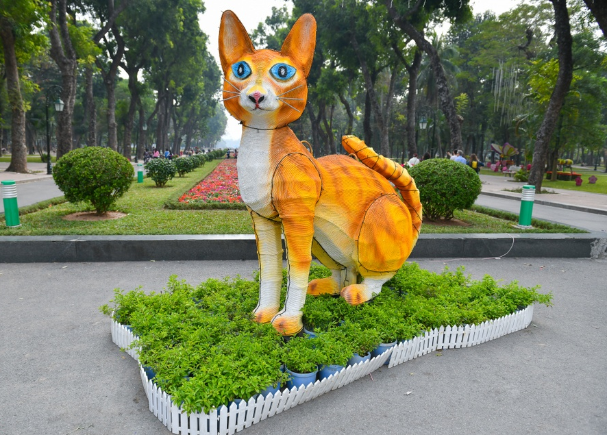 Dàn linh vật mèo mừng Tết Quý Mão 2023 gây sốt ở các địa phương