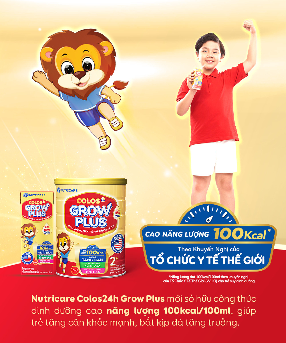 Nutricare Colos24h Grow Plus mới - hỗ trợ trẻ tăng cân, cao khỏe với ...