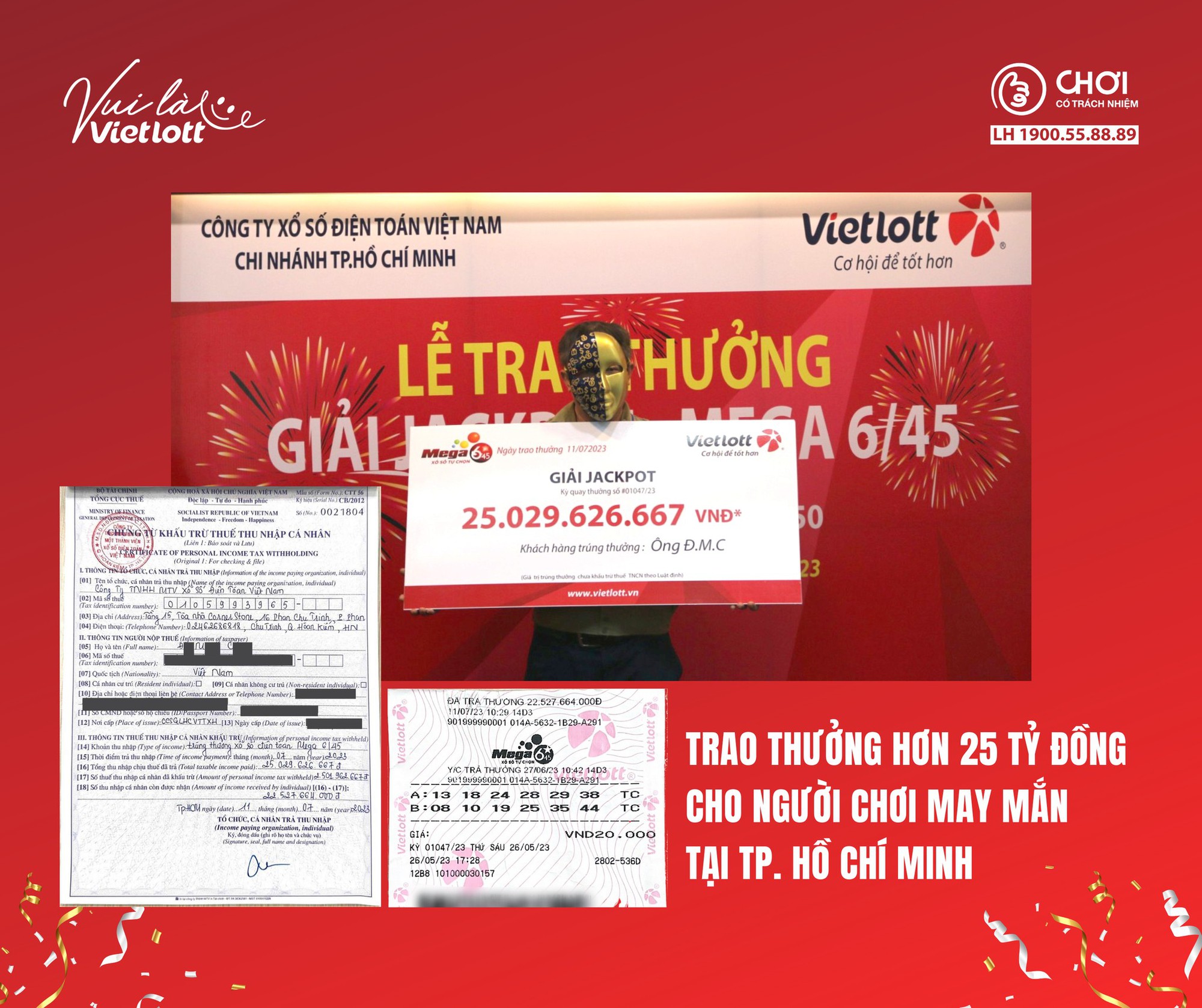 Lộ diện thêm một chủ nhân của giải thưởng Vietlott 75 tỷ