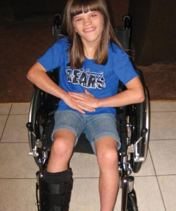 Cô bé không bao giờ có cảm giác đau