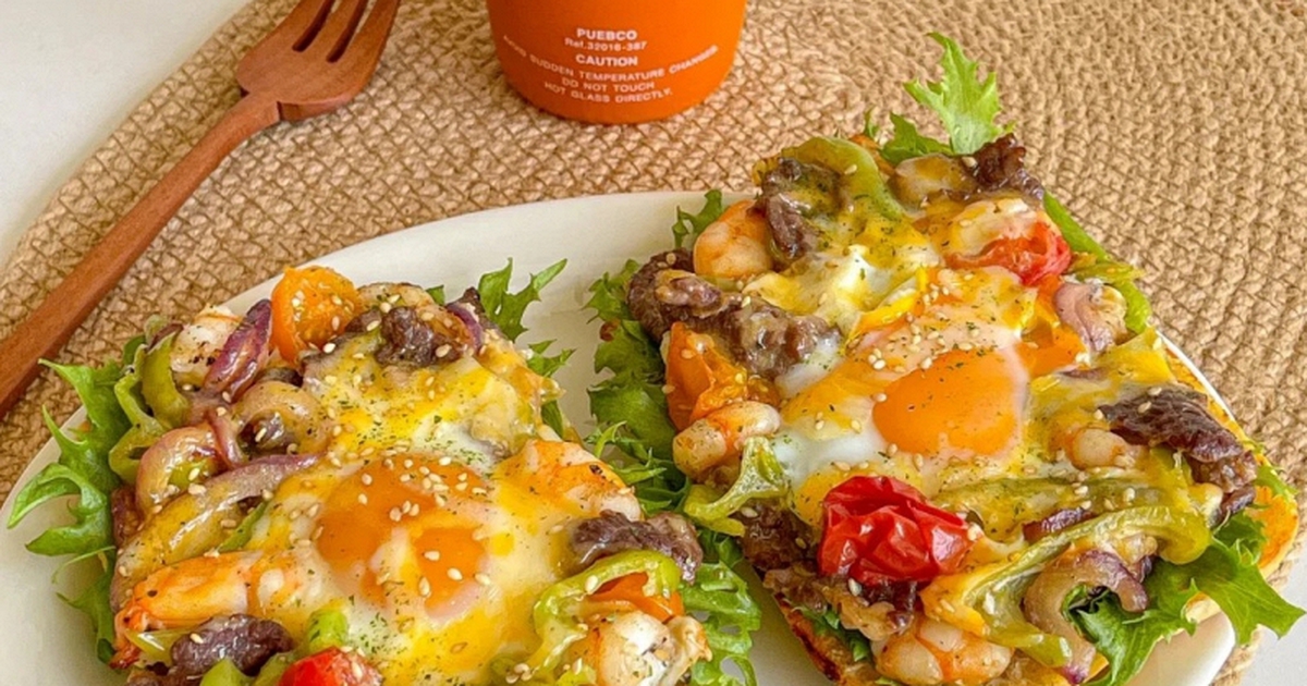 Bữa sáng "chuẩn Eat Clean" siêu nhanh gọn: Bánh mì kẹp tôm bò đậm đà ...