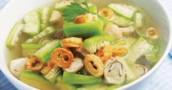 Canh mướp nấu nấm rơm